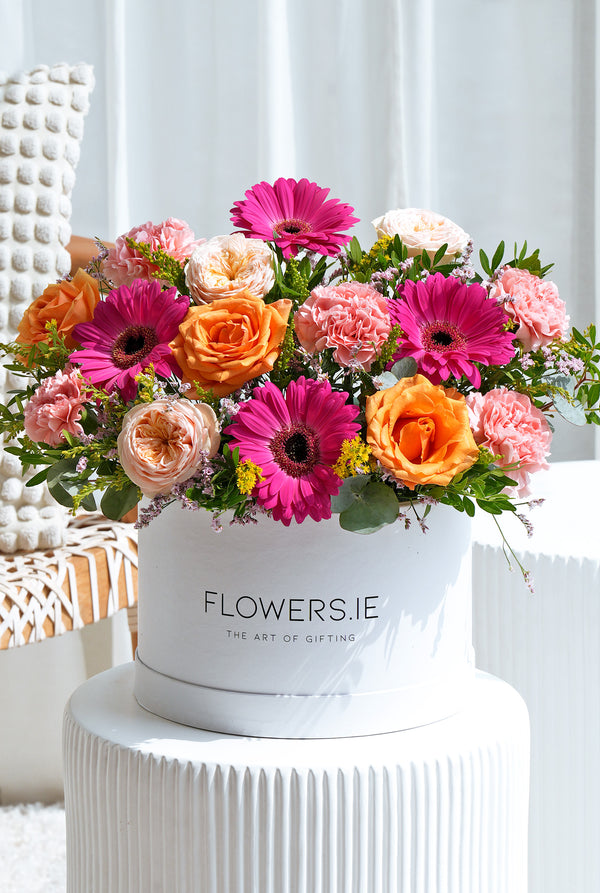 Honey Blush - Hatbox | Summer Flower Delivery | Flowers.ie